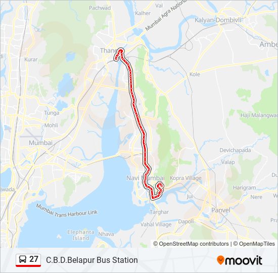 27 Route: Schedules, Stops & Maps - C.B.D.Belapur Bus Station (Updated)