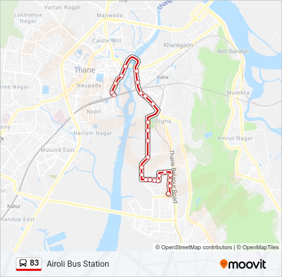 83 Route: Schedules, Stops & Maps - Airoli Bus Station (Updated)