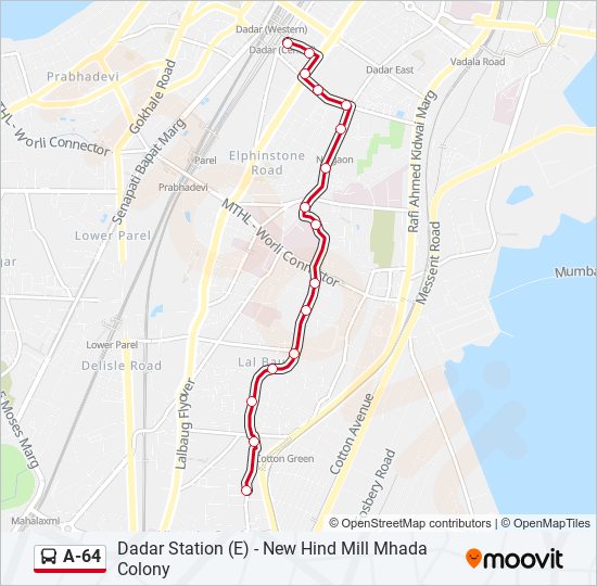 a64 Route: Schedules, Stops & Maps - Dadar Station (E) (Updated)