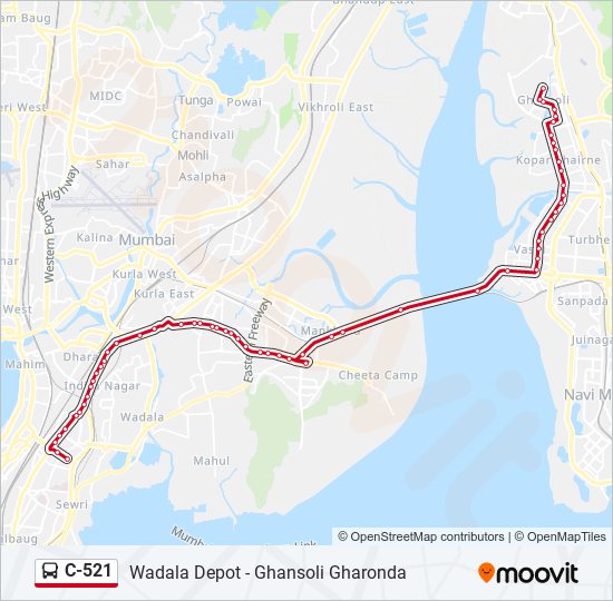 c521 Route: Schedules, Stops & Maps - Ghansoli Gharonda (Updated)