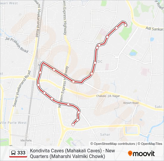 333 Route: Schedules, Stops & Maps - New Quarters (Maharshi Valmiki ...