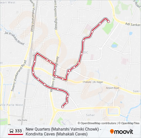 333 Route: Schedules, Stops & Maps - New Quarters (Maharshi Valmiki ...