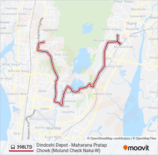 398ltd Route: Schedules, Stops & Maps - Dindoshi Depot (Updated)