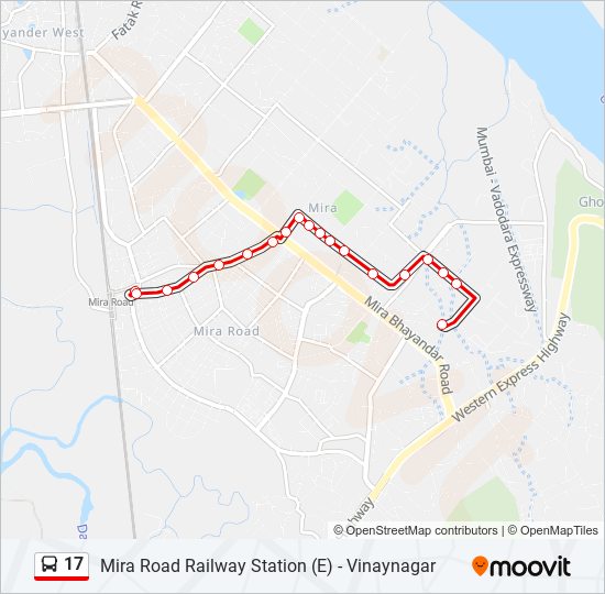 17 Route: Schedules, Stops & Maps - Mira Road Railway Station (E) (Updated)