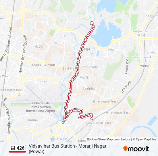 426 Route: Schedules, Stops & Maps - Morarji Nagar (Powai) (Updated)