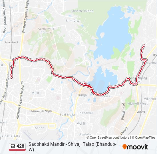428 Route: Schedules, Stops & Maps - Shivaji Talao (Bhandup-W) (Updated)