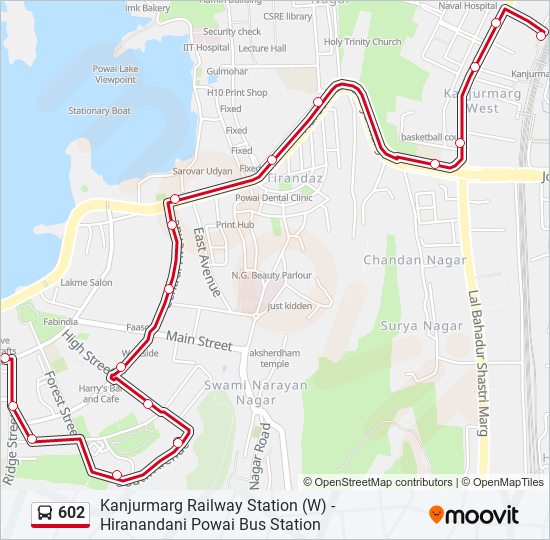602 Route: Schedules, Stops & Maps - Kanjurmarg Railway Station (W ...