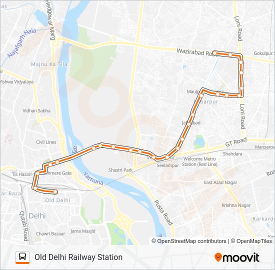217 Route: Schedules, Stops & Maps - Old Delhi Railway Station (Updated)