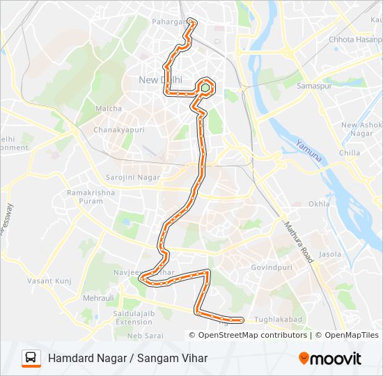 456 Route: Schedules, Stops & Maps - Hamdard Nagar / Sangam Vihar (Updated)