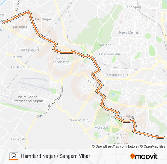 546 Route: Schedules, Stops & Maps - Hamdard Nagar / Sangam Vihar (Updated)