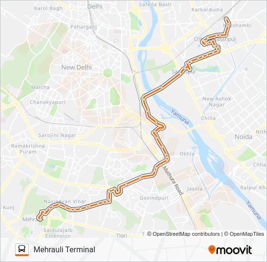 534 Route: Schedules, Stops & Maps - Mehrauli Terminal (Updated)