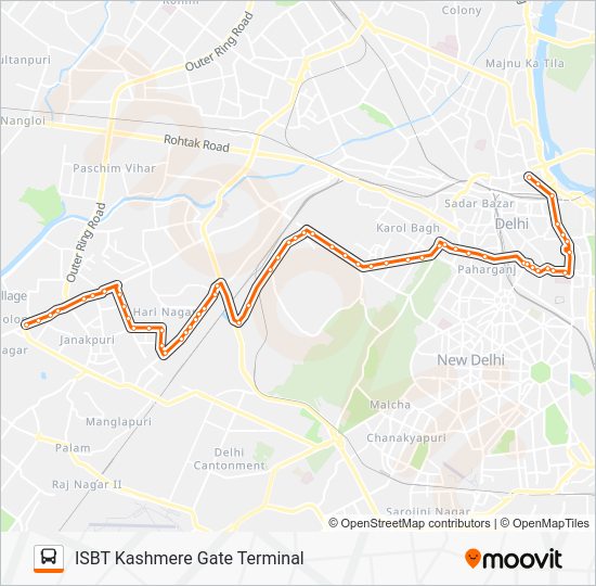 838 Route: Schedules, Stops & Maps - ISBT Kashmere Gate Terminal (Updated)
