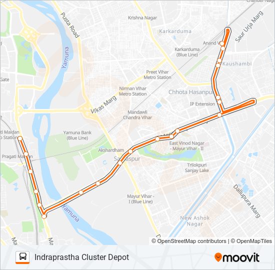 543alstl Route: Schedules, Stops & Maps - Indraprastha Cluster Depot ...