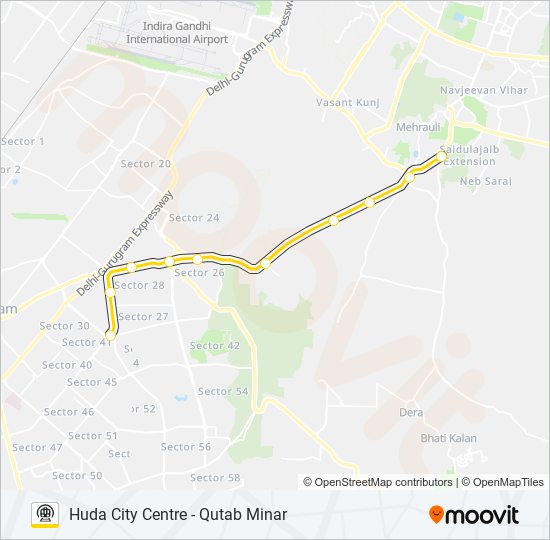 yellow Route: Schedules, Stops & Maps - Qutab Minar (Updated)