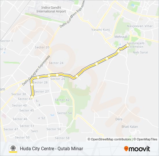 YELLOW Route: Schedules, Stops & Maps - Qutab Minar (Updated)