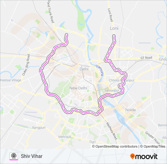 PINK Route: Schedules, Stops & Maps - Shiv Vihar (Updated)