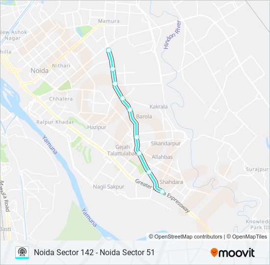 aqua Route: Schedules, Stops & Maps - Noida Sector 51 (Updated)