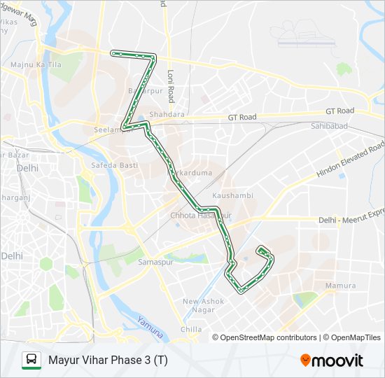 206A Route: Schedules, Stops & Maps - Mayur Vihar Phase 3 (T) (Updated)