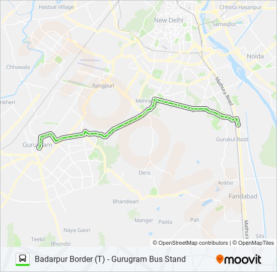 ncr Route: Schedules, Stops & Maps - Badarpur Border (T) (Updated)