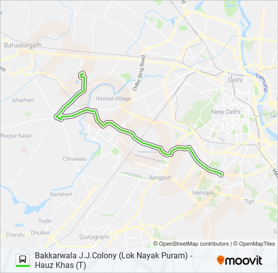 765 Route: Schedules, Stops & Maps - Bakkarwala J.J.Colony (Lok Nayak ...