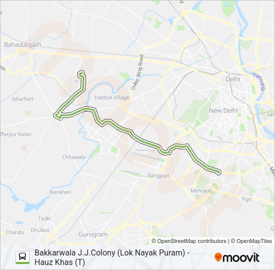 765 Route: Schedules, Stops & Maps - Bakkarwala J.J.Colony (Lok Nayak ...