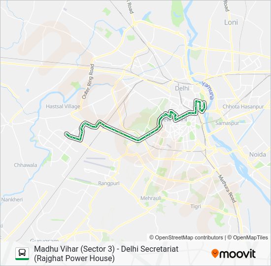 770 Route: Schedules, Stops & Maps - Delhi Secretariat (Rajghat Power ...