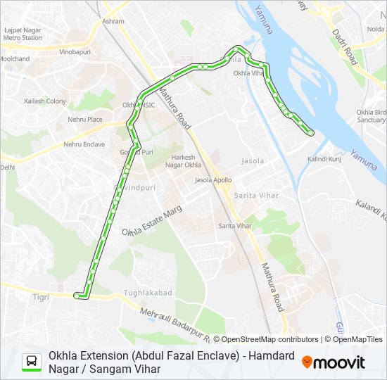 463 Route: Schedules, Stops & Maps - Hamdard Nagar / Sangam Vihar (Updated)