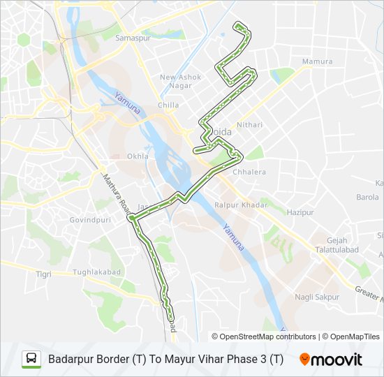34A Route: Schedules, Stops & Maps - Mayur Vihar Phase 3 (T) (Updated)