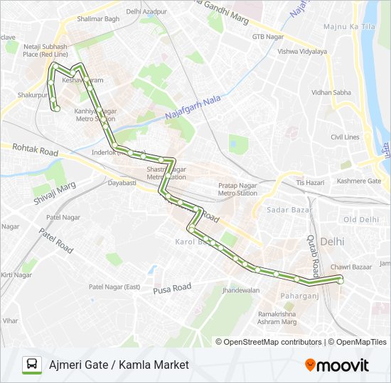 39a Route: Schedules, Stops & Maps - Ajmeri Gate / Kamla Market (Updated)
