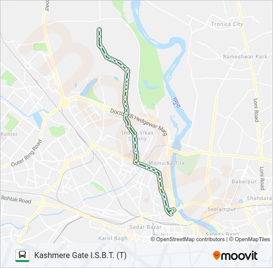 61 Route: Schedules, Stops & Maps - Kashmere Gate I.S.B.T. (T) (Updated)