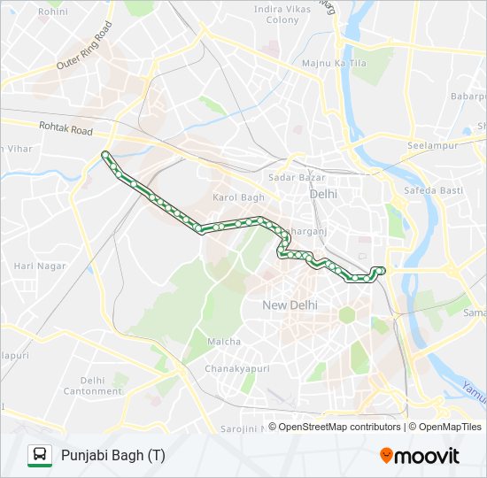 85 Route: Schedules, Stops & Maps - Punjabi Bagh (T) (Updated)