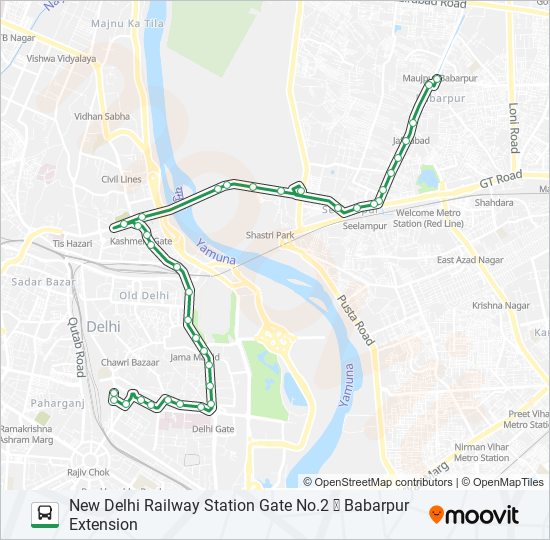 213a Route: Schedules, Stops & Maps - Babarpur Extension (Updated)
