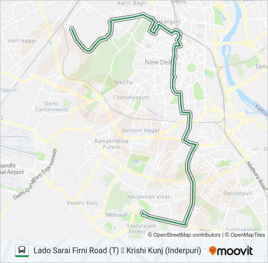 522 Route: Schedules, Stops & Maps - Lado Sarai Firni Road (T) (Updated)