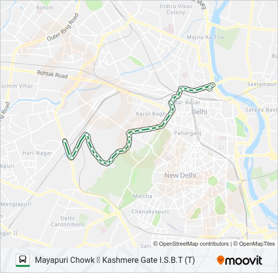 721 Route: Schedules, Stops & Maps - Kashmere Gate I.S.B.T (T) (Updated)