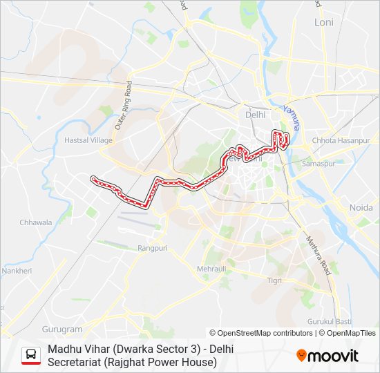 770A Route: Schedules, Stops & Maps - Delhi Secretariat (Rajghat Power ...