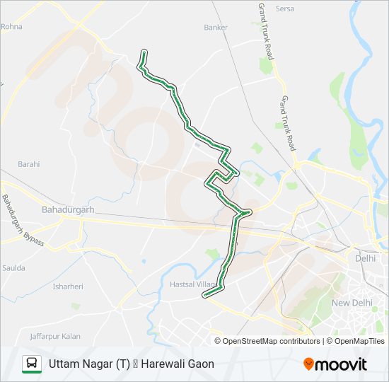 972 Route: Schedules, Stops & Maps - Uttam Nagar (T) (Updated)