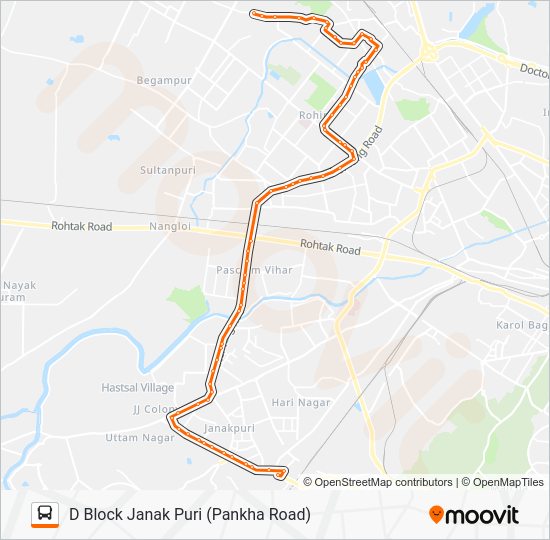 879 Route: Schedules, Stops & Maps - D Block Janak Puri (Pankha Road ...