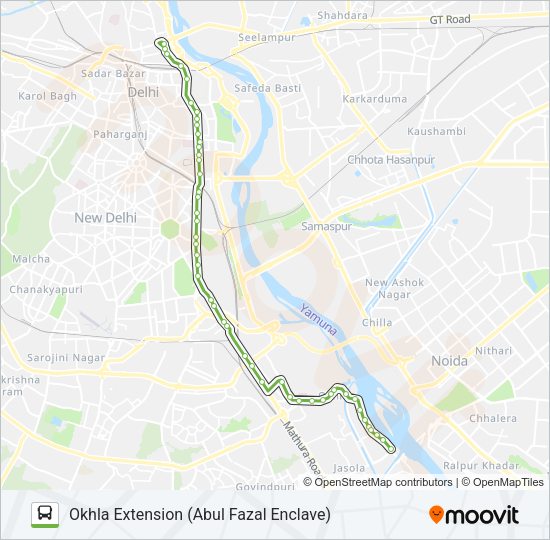 402 Route: Schedules, Stops & Maps - Okhla Extension (Abul Fazal ...