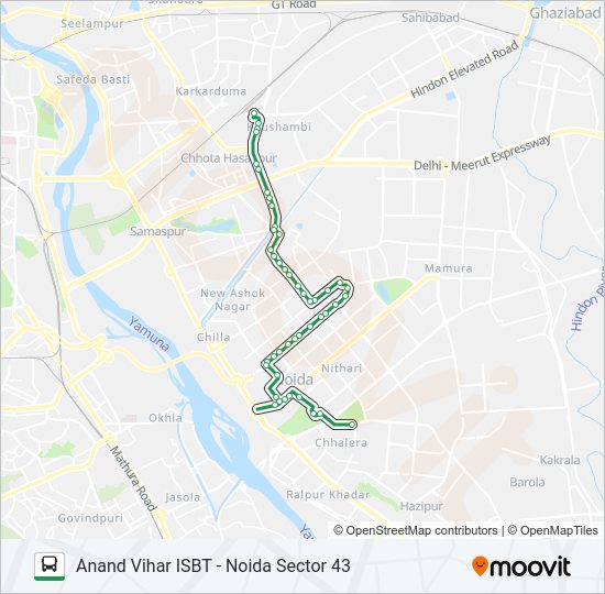 33 Route: Schedules, Stops & Maps - Anand Vihar ISBT (Updated)