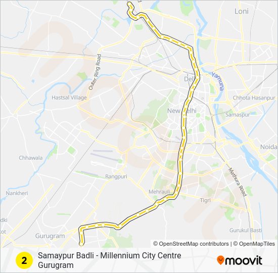 2 Route: Schedules, Stops & Maps - Millennium City Centre Gurugram ...