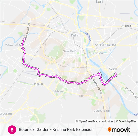 8 Route: Schedules, Stops & Maps - Krishna Park Extension (Updated)