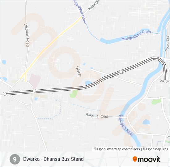 9 Route: Schedules, Stops & Maps - Dhansa Bus Stand (Updated)
