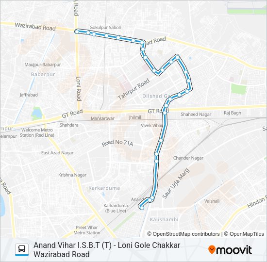 971 Route: Schedules, Stops & Maps - Loni Gole Chakkar Wazirabad Road ...