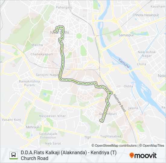 480 Route: Schedules, Stops & Maps - D.D.A.Flats Kalkaji (Alaknanda ...