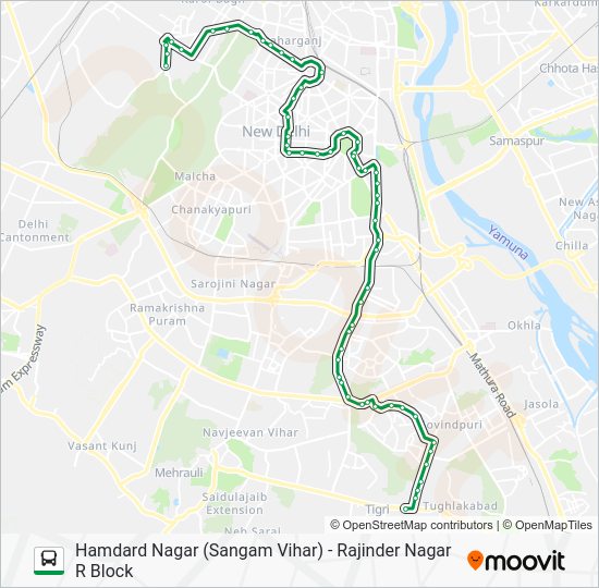 490 Route: Schedules, Stops & Maps - Hamdard Nagar / Sangam Vihar (Updated)
