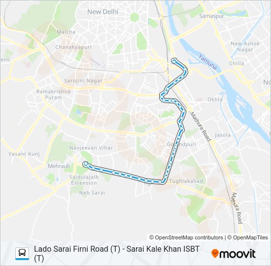 469 Route: Schedules, Stops & Maps - Sarai Kale Khan ISBT (T) (Updated)