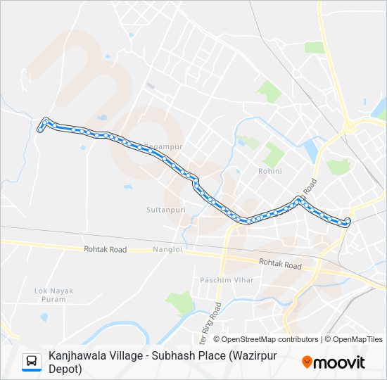 182a Route: Schedules, Stops & Maps - Subhash Place (Wazirpur Depot ...