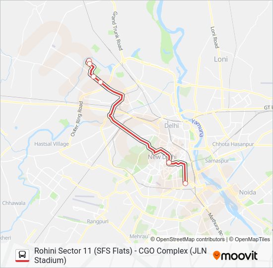 ds33 Route: Schedules, Stops & Maps - Rohini Sector 11 (Sfs Flats ...