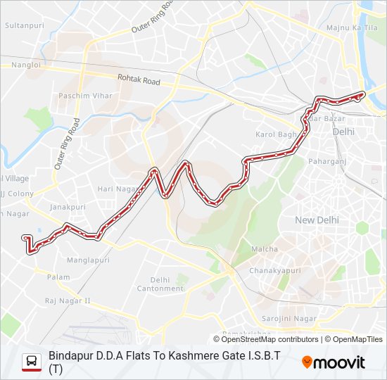 721 Route: Schedules, Stops & Maps - Kashmere Gate I.S.B.T (T) (Updated)