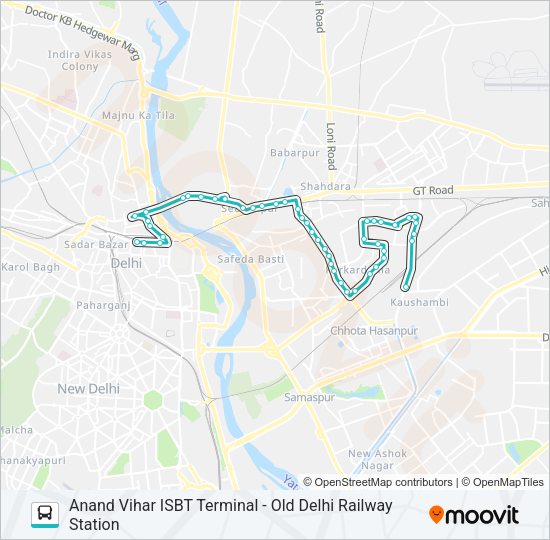202A Route: Schedules, Stops & Maps - Anand Vihar ISBT Terminal (Updated)